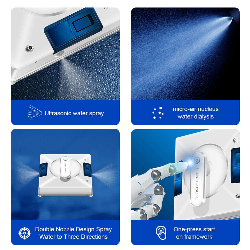 2025 upgrade YW-509 window robot vacuum cleaner a uto 4 water tank spr ...