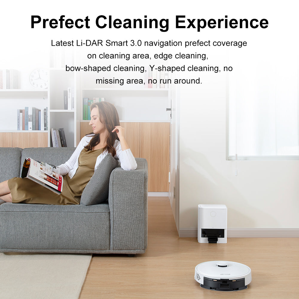 New model M70 PRO with self empty dust bin laser robot vacuum cleaner ...