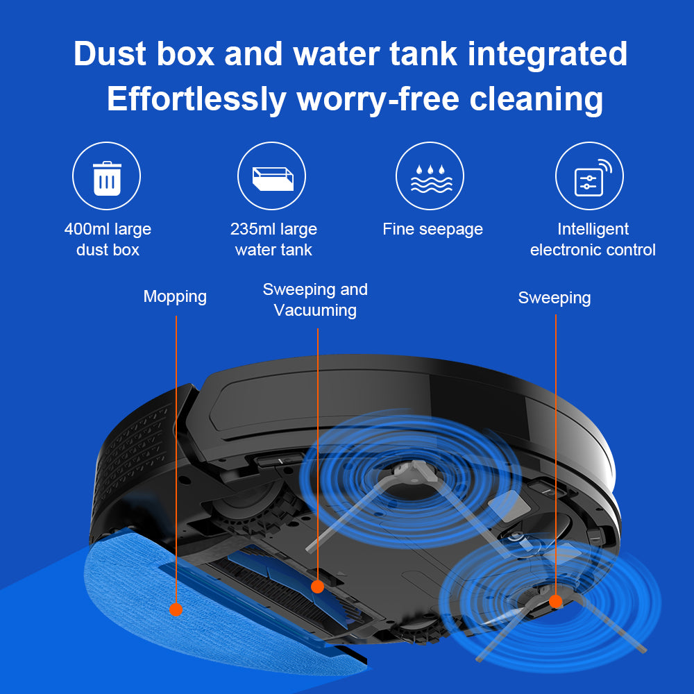Liectroux New Arrival laser robot vacuum model X6 with 2 in 1 dust bin ...