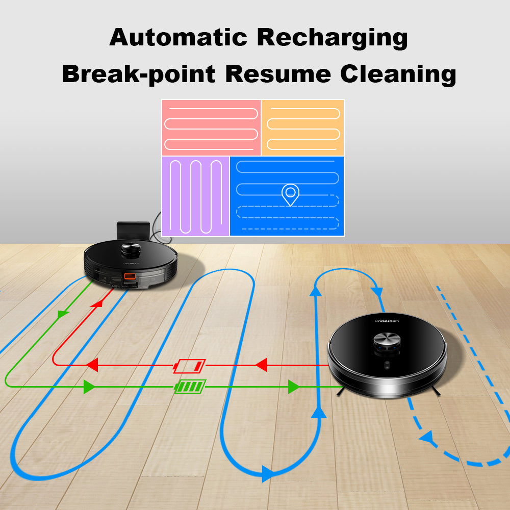 Liectroux New Arrival laser robot vacuum model X6 with 2 in 1 dust bin ...